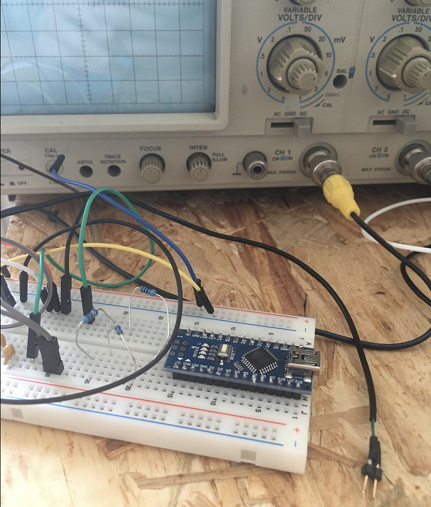 Tutorials for generating video sync signals with arduino - circuitry - scanlines